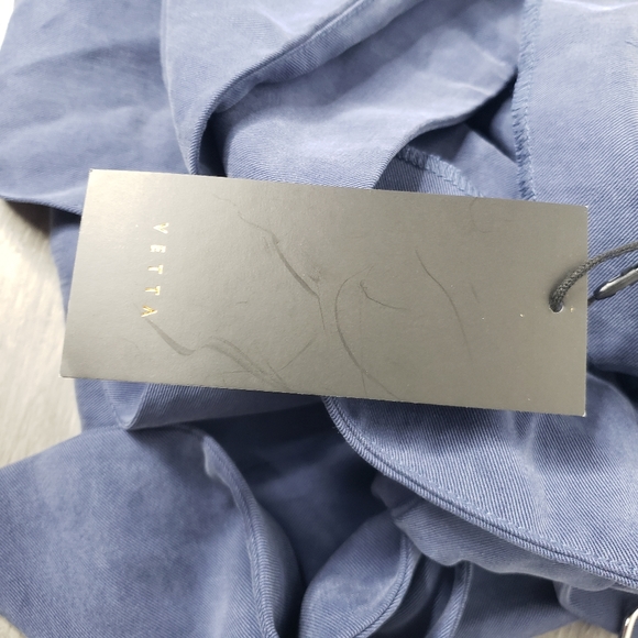 VETTA | Skirts | Nwt Vetta Capsule Washed Navy Tencil Wrap Skirt | Poshmark